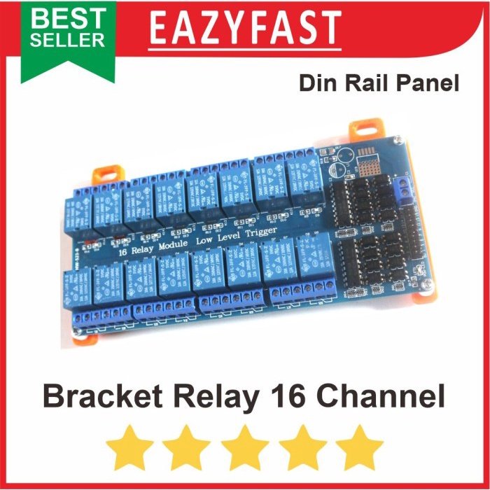 Bracket Dudukan Modul Relay 16 Channel Module MCB Din Rail Rel Panel ...
