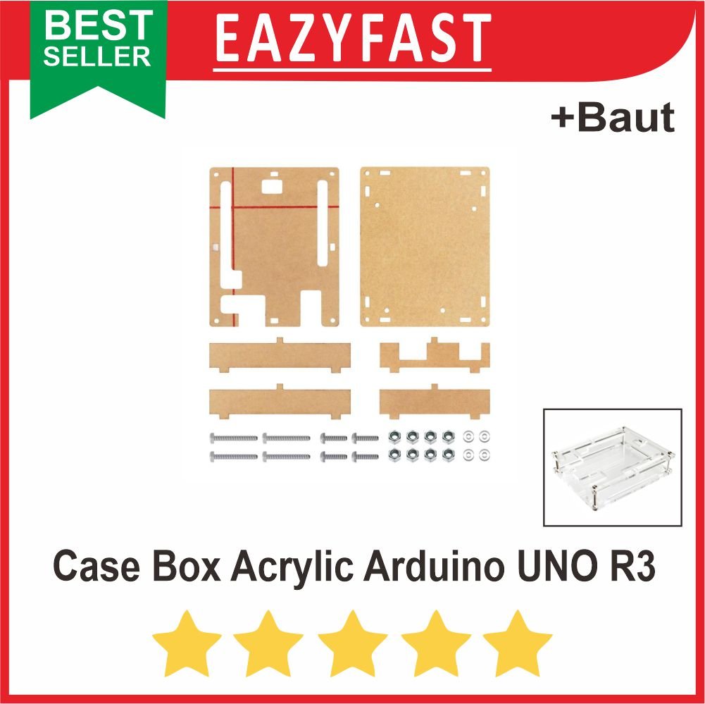 Casing Box Kotak Akrilik Acrylic Case Arduino Uno R3 Compatible ...