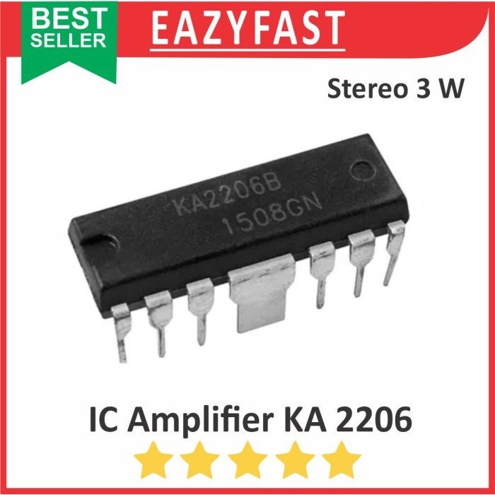 IC Audio Power Amplifier KA2206 KA 2206 B Transistor Chip Ampli Speaker ...