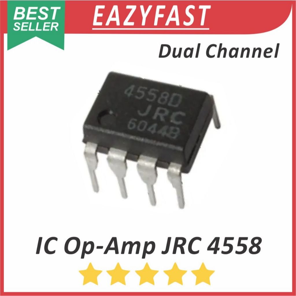 IC Dual Op Amp Low Noise JRC4558 JRC 4558 D DIP Transistor Chip ...