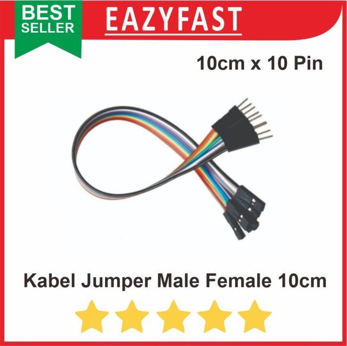 Kabel Jumper Cable Dupont 10 cm isi 10 male female Arduino Breadboard ...