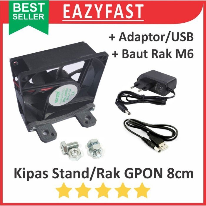 Kipas Fan Pendingin Rak 8cm GPON EPON OLT HSGQ Kabel FO Fiber Optik ...