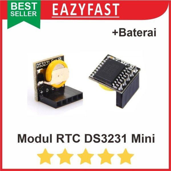 Modul Clock RTC DS3231 Mini I2C Plus Baterai Jam ESP Arduino Raspberry ...