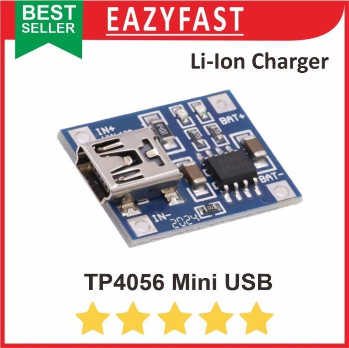 Modul TP4056 Mini USB Charger Baterai Lithium 18650 Charging Module ...