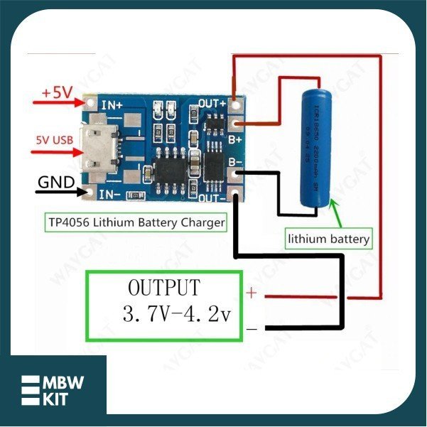 Modul TP4056 Mini USB Charger Baterai Lithium 18650 Charging Module ...