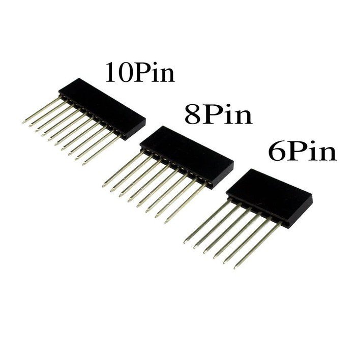 Pin Header Male Female Long 8 Pin 8P Stackable Arduino Shield PCB ...