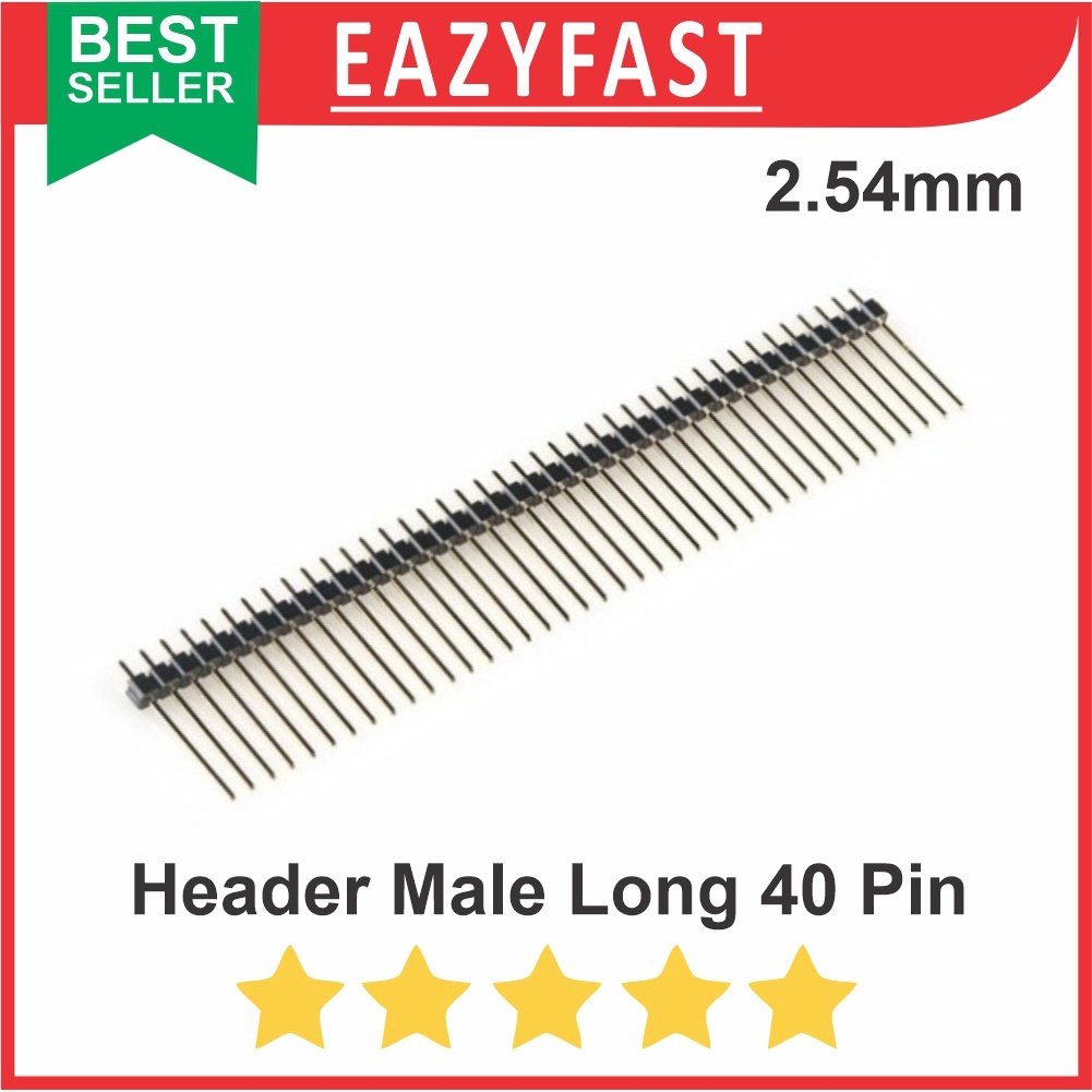 Pin Header Male Long Jantan Tulang Ikan Row 1×40 PCB – Eazyfast ...