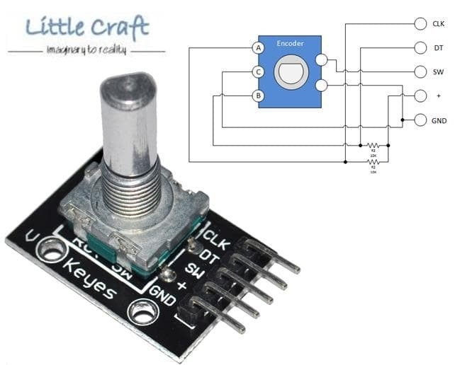 Rotary Encoder Module Modul Arduino Potensio Klik No Limit 360 Derajat ...